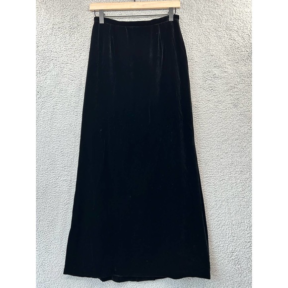 Kay Unger | Skirts | Vintage Kay Unger Womens Velvet Maxi Skirt 4 Black ...
